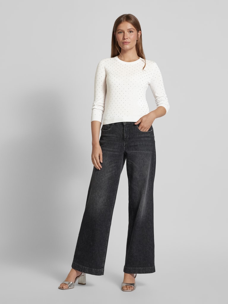 Marella Strickpullover aus Lammwolle mit Ziersteinbesatz Modell 'ELCE ...