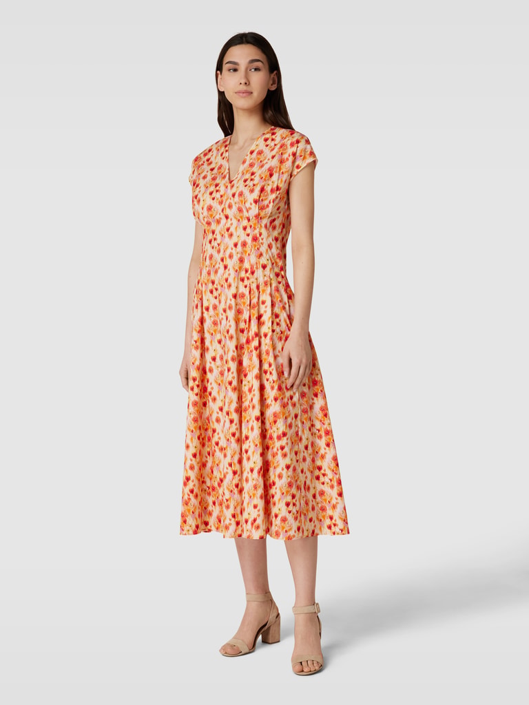 Max Mara Studio Kleid mit Allover-Muster (rot) online kaufen