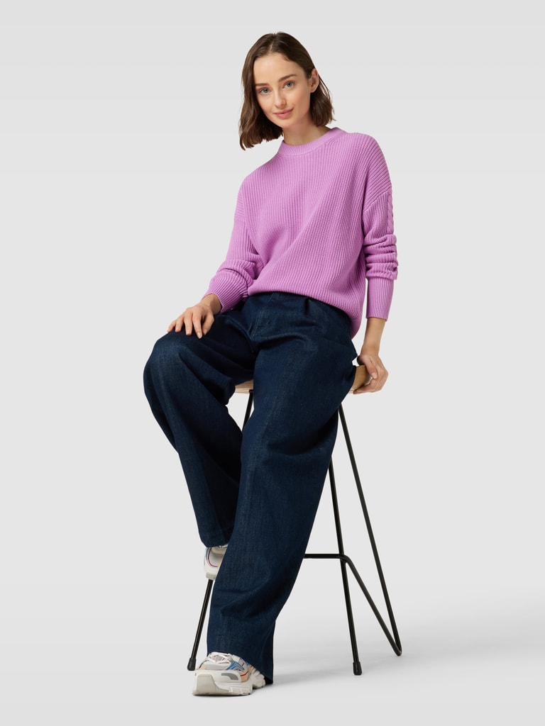 Christian Berg Woman Gebreide pullover met ronde hals in violet online ...