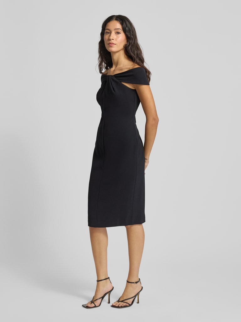 Lauren Ralph Lauren Knielange cocktailjurk met knoopdetail Model ...