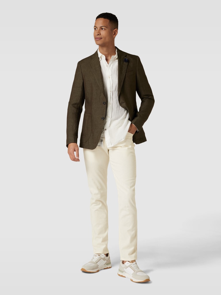 Christian Berg Men Hose aus Leinen-Mix im 5-Pocket-Design (kitt) online ...