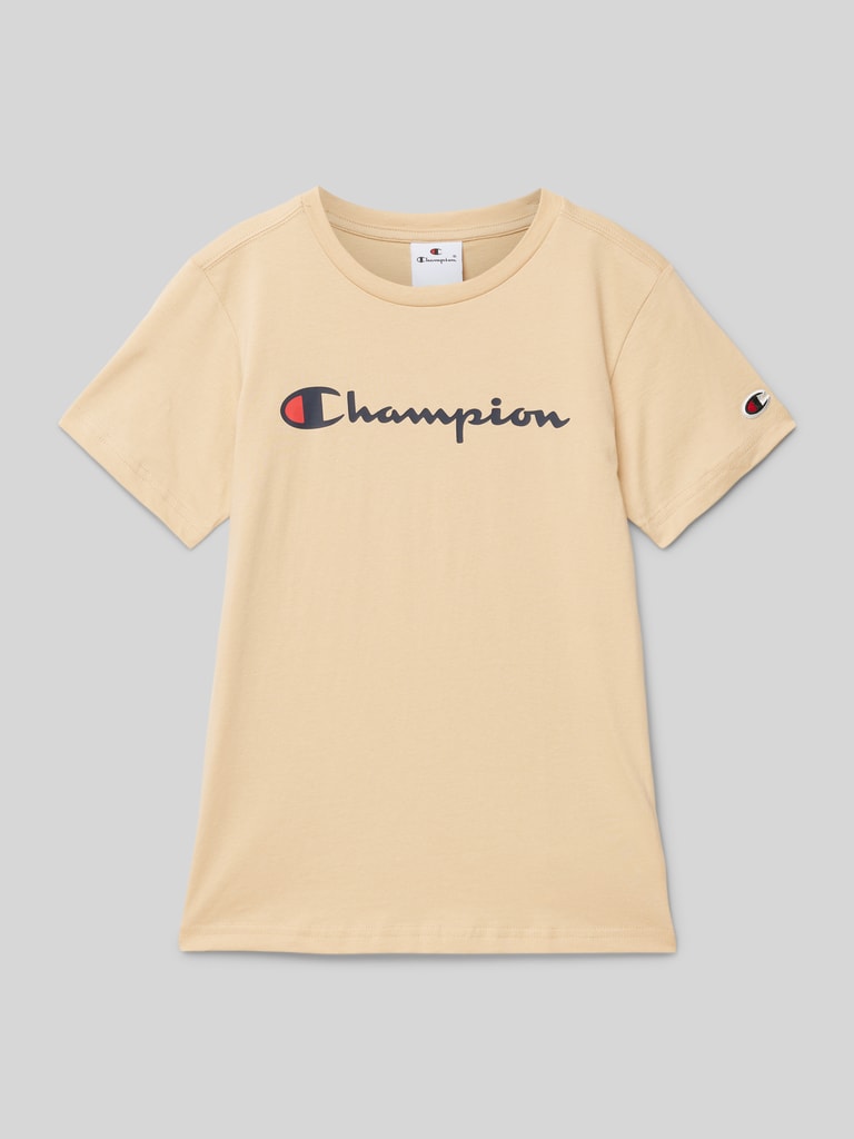CHAMPION T-Shirt mit Label-Print (sand) online kaufen