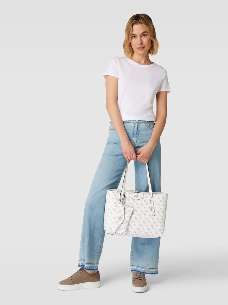 Guess Shopper mit Allover-Print Modell 'ECO BRENTON' (weiss) online kaufen