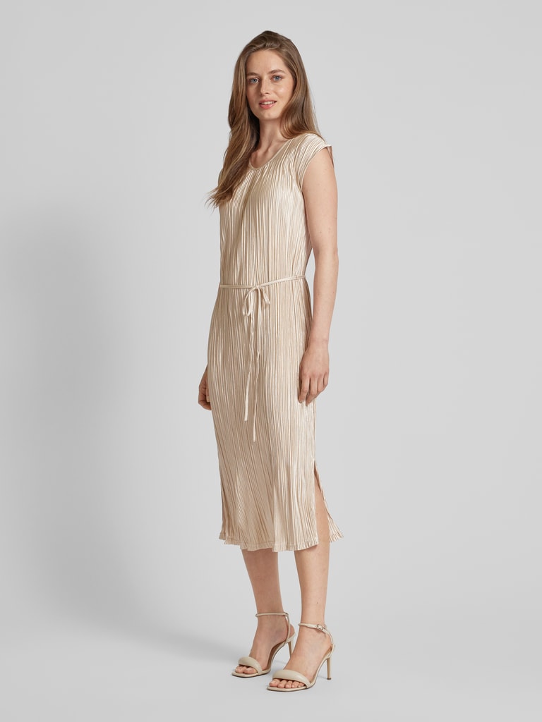 FREE/QUENT Midikleid mit Plisseefalten Modell 'Raze' (gold) online kaufen