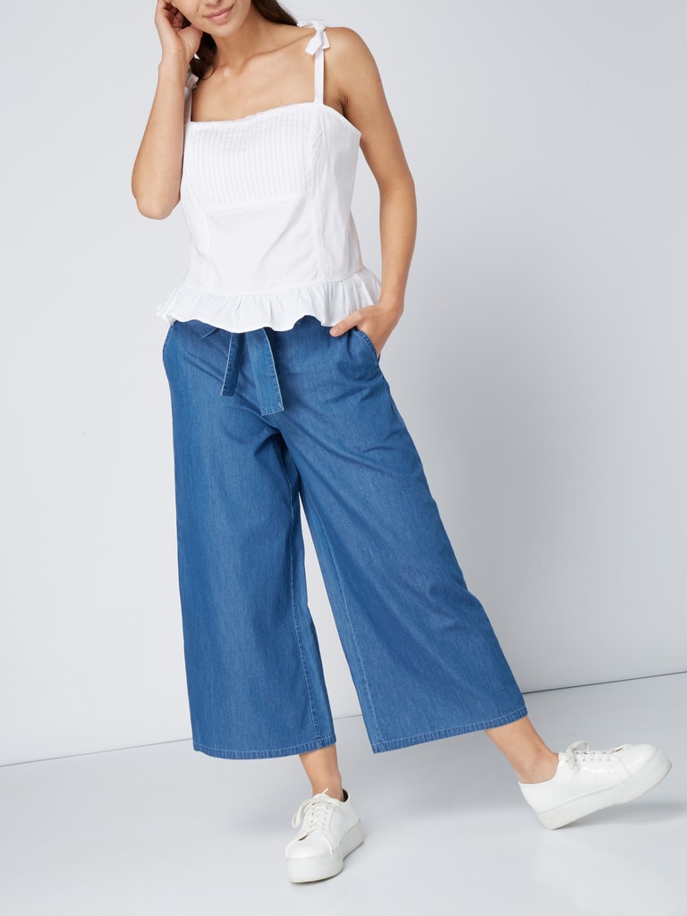 Jake*s Casual Culotte aus leichtem Denim (jeansblau) online kaufen