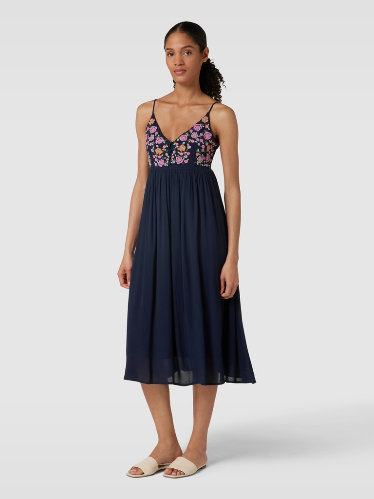 YAS Knielanges Kleid mit floralem Muster Modell 'MICHELLA' (marine ...