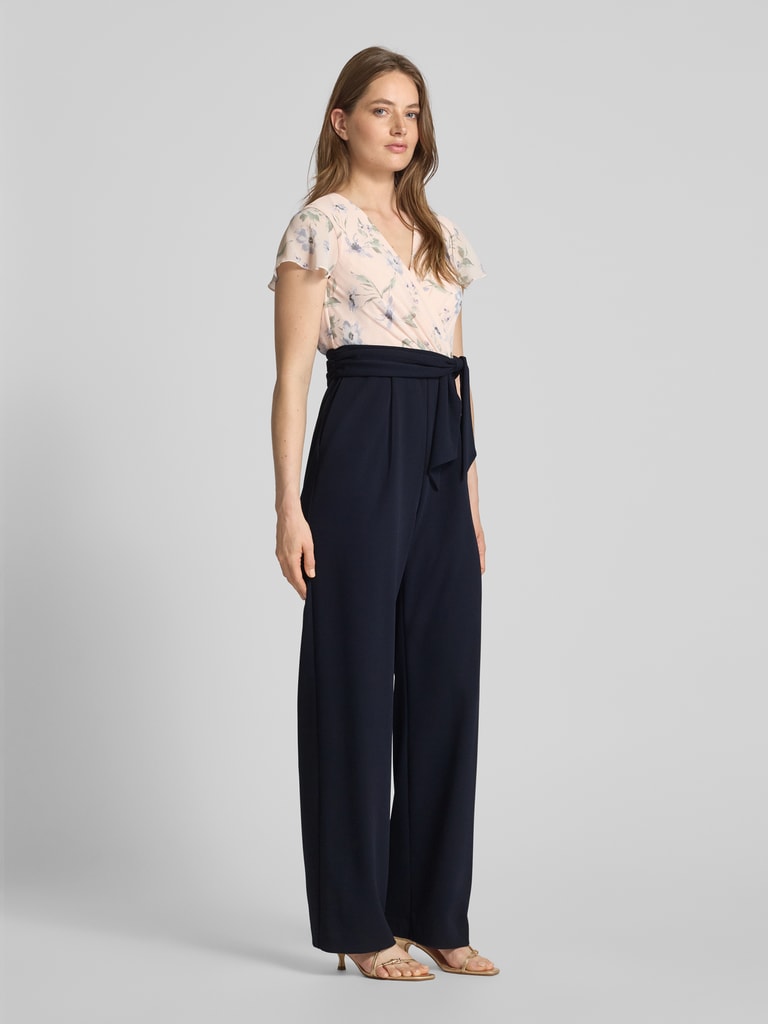 Christian Berg Cocktail Jumpsuit mit V-Ausschnitt (marine melange ...