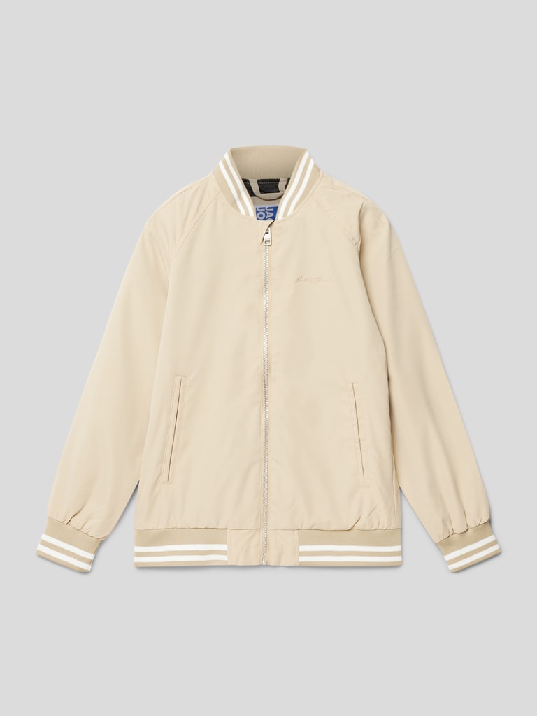 Jack & Jones Bomberjack met contraststrepen, model 'LUCCA' in zand ...