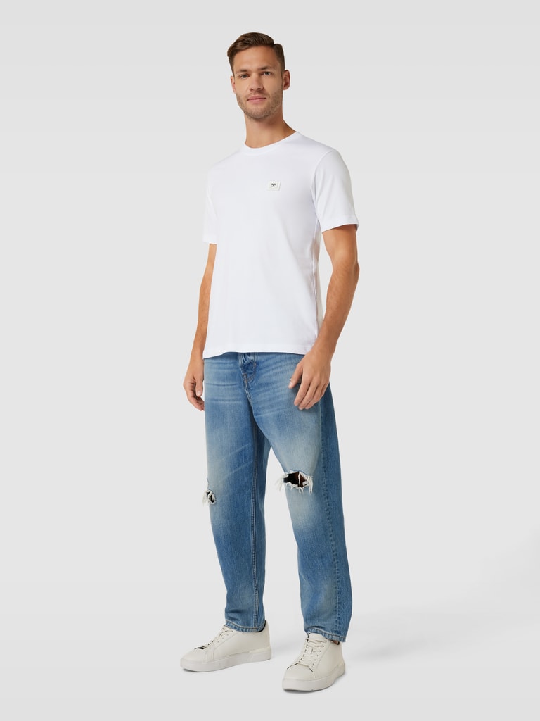 19V69 Italia T-Shirt mit Label-Detail Modell 'Andy' (weiss) online kaufen