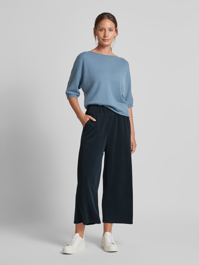 mbyM Wide leg stoffen broek met verkort model, model 'Anjelica' in ...