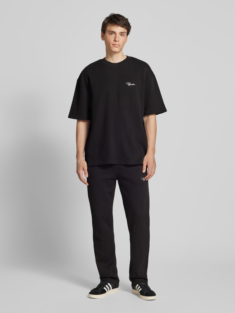 Pegador Oversized T-Shirt mit Label-Stitching Modell 'SIGNAR' (black ...