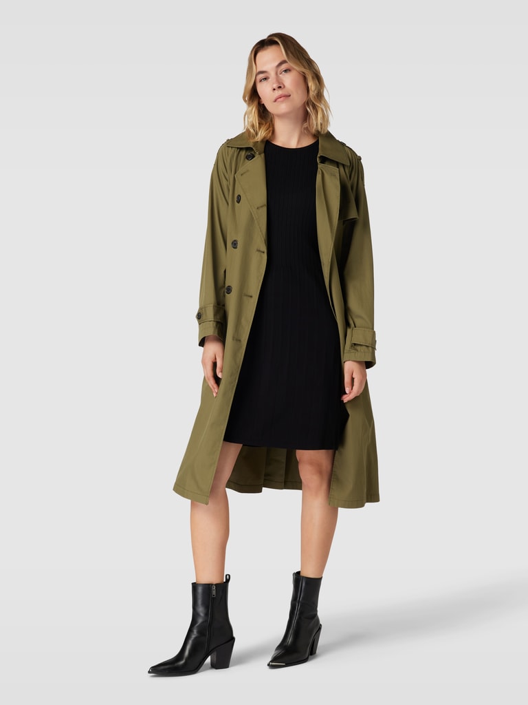 Esprit Knielange jurk met fijnrib in zwart online kopen | P&C