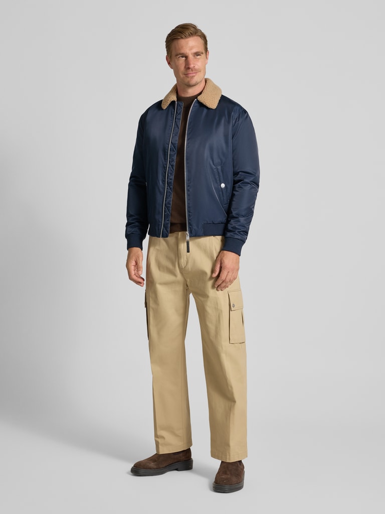 MCNEAL regular fit jack met platte kraag in marineblauw online kopen | P&C