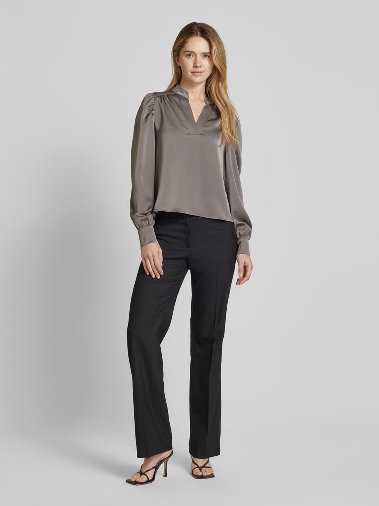 Neo Noir Regular fit blouse met V-hals, model 'Rosslyn' in taupe online ...