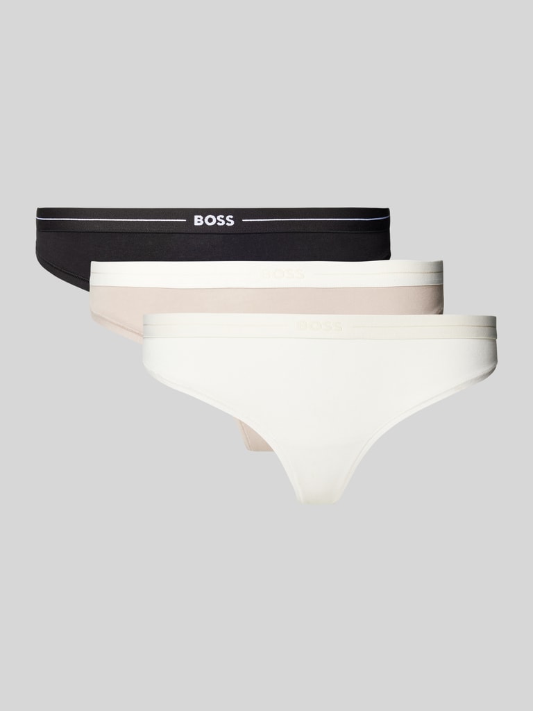 BOSS String met elastische band met label in een set van 3 stuks in ...