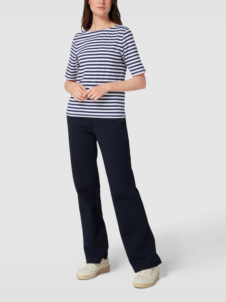 Fynch-Hatton T-Shirt mit Streifenmuster Modell 'Boat Neck' (weiss ...