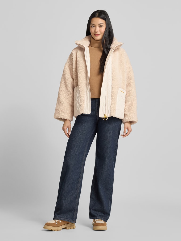 Barbour Oversized Jacke aus Teddy-Fleece (beige) online kaufen