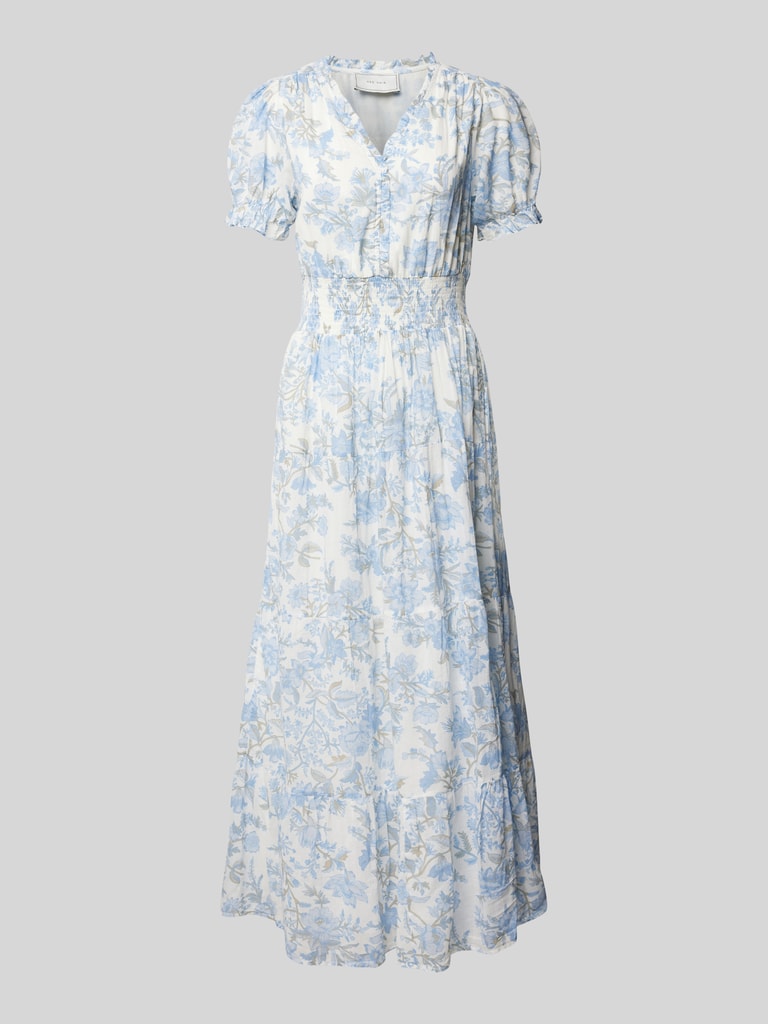 Neo Noir Maxi-jurk met ruches, model 'Kanza' in lichtblauw online kopen ...