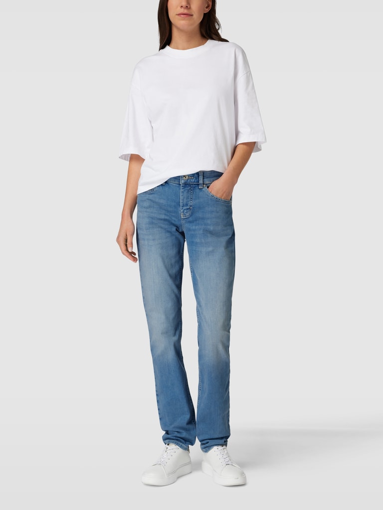 Kup online MAC Jeansy o kroju slim fit z naszywką z logo (jasnoniebieski)