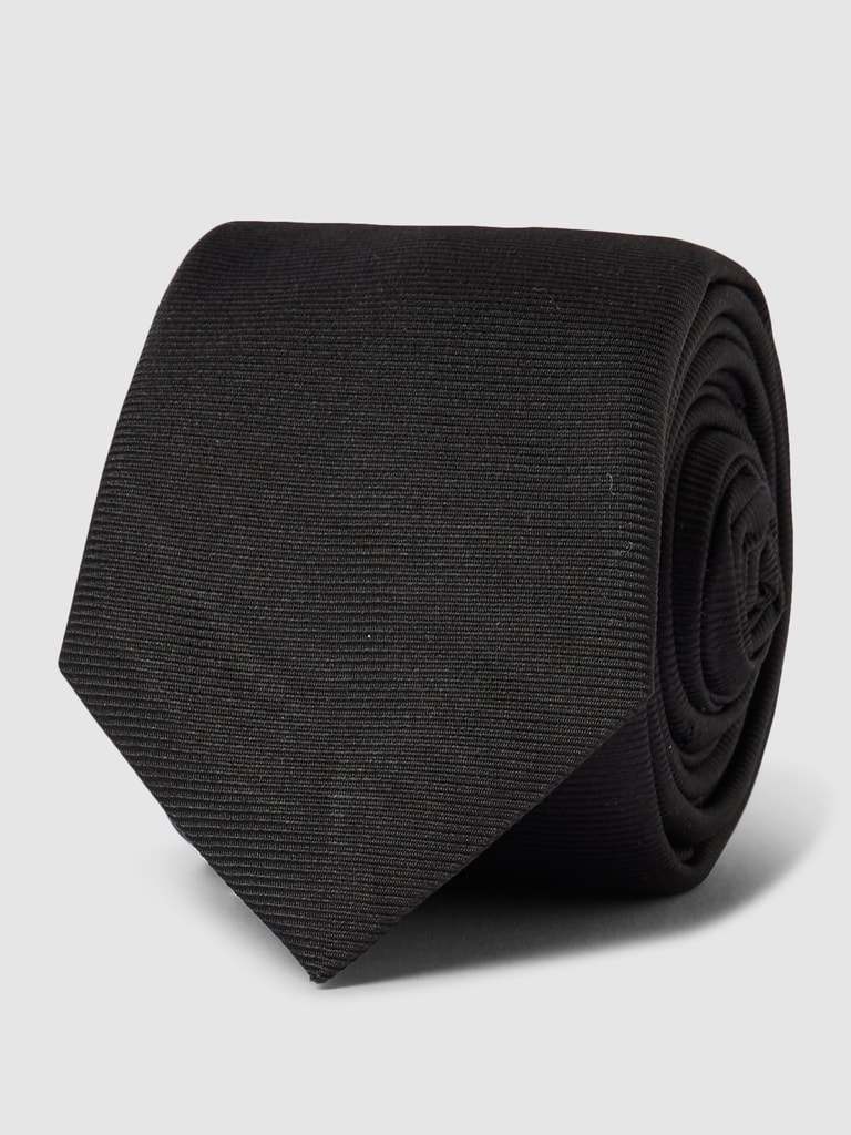 HUGO Seidenkrawatte mit Allover-Muster Modell 'Tie' (6 cm) (black ...