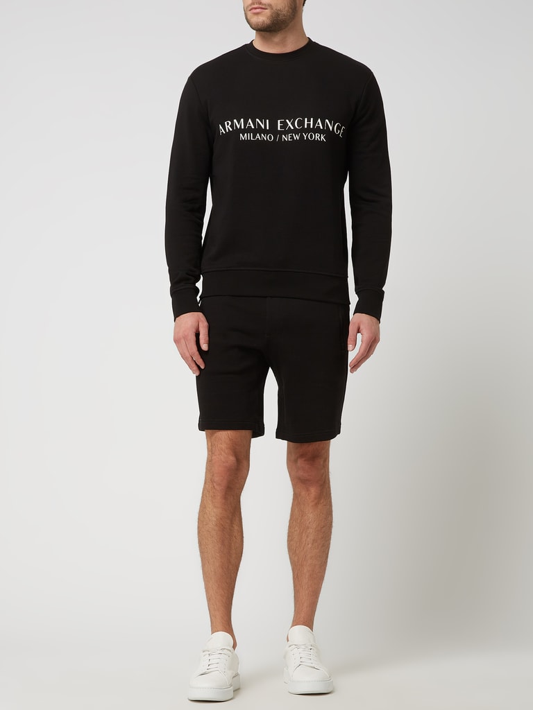 ARMANI EXCHANGE Sweatshorts mit Logo-Detail Modell 'Core Milano' (black ...