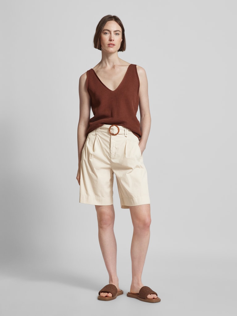 MAC Regular Fit Shorts mit Bundfalten Modell 'Kira' (offwhite) online ...