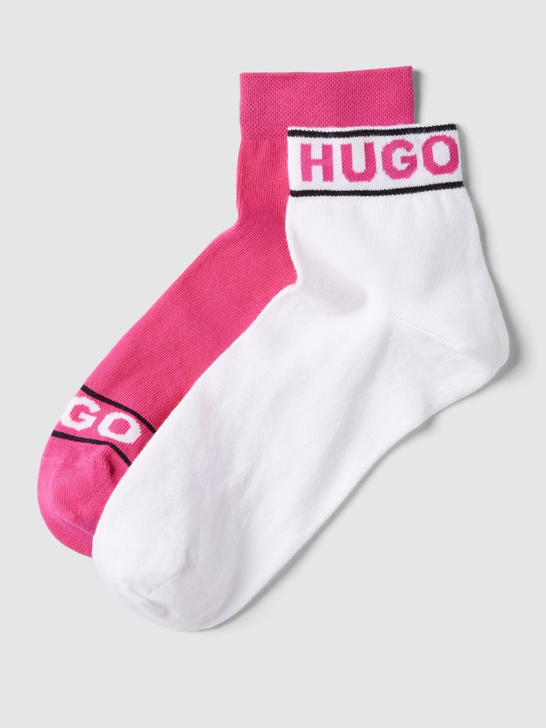 Kup online HUGO Skarpety w zestawie 2 szt. model ‘LOGO’ (mocnoróżowy)