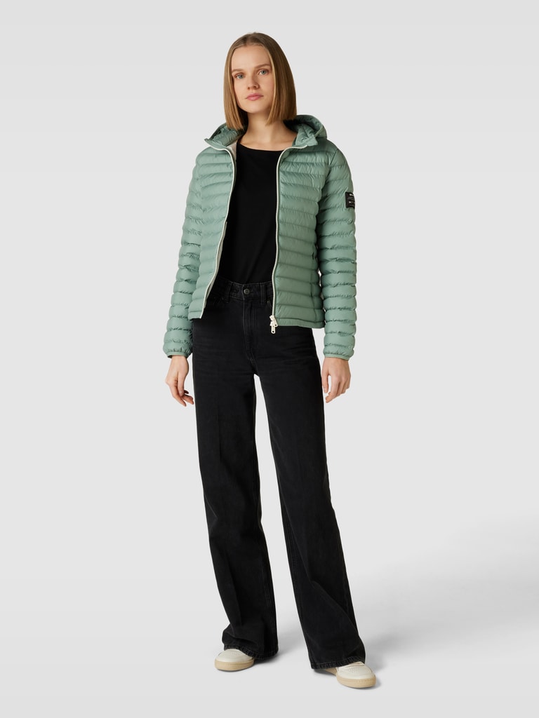 ECOALF Steppjacke mit Label-Patch Modell 'ATLANTICALF' (oliv) online kaufen