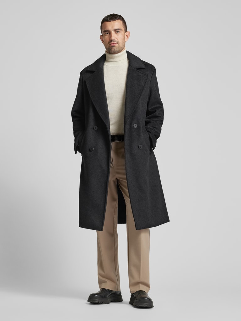 JAKE*S STUDIO MEN Mantel mit Reverskragen (anthrazit melange) online kaufen