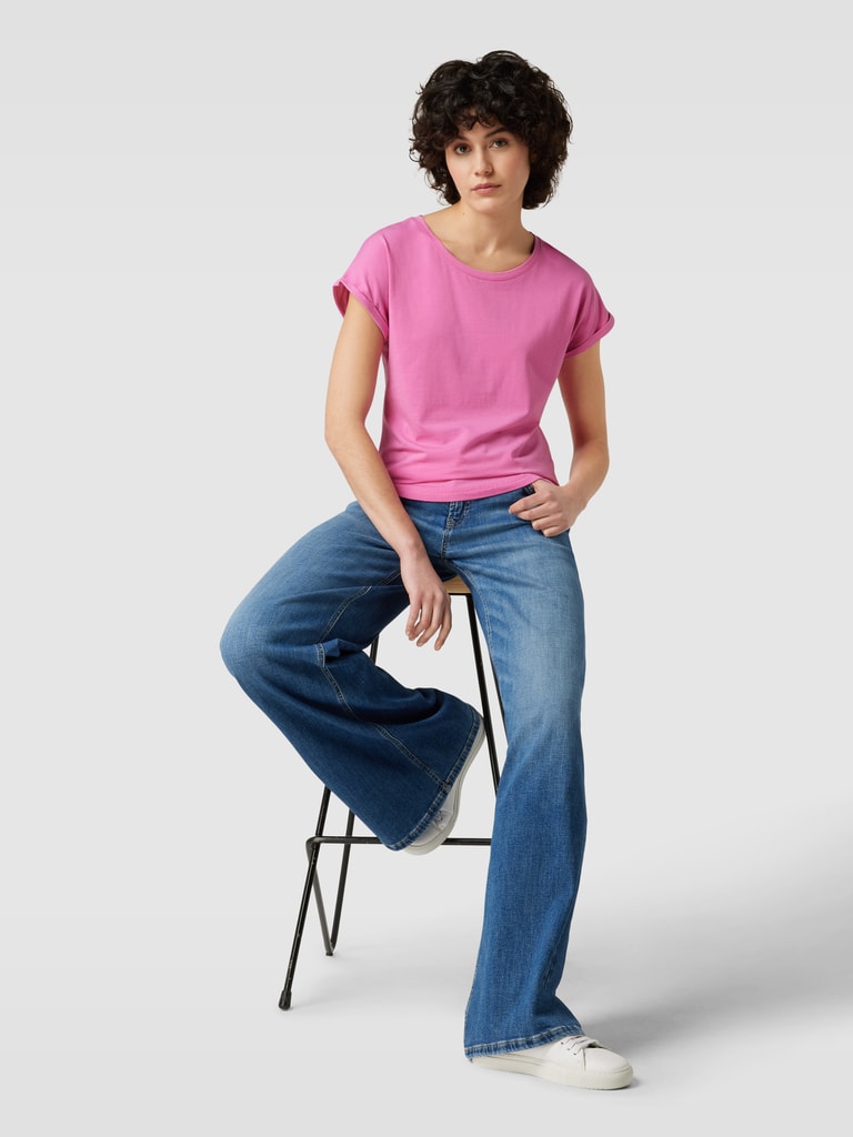 Kup online B.Young T-shirt z okrągłym dekoltem model ‘PAMILA’ (mocnoróżowy)