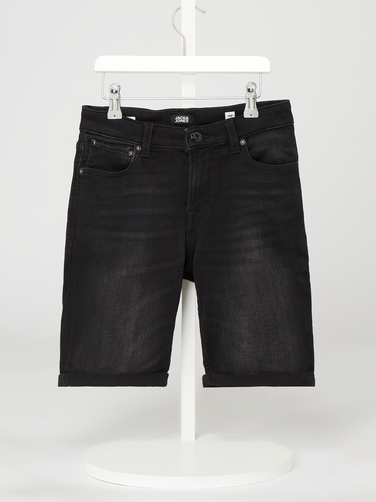Jack & Jones Regular Fit Jeansbermudas mit Stretch-Anteil Modell 'Rick ...