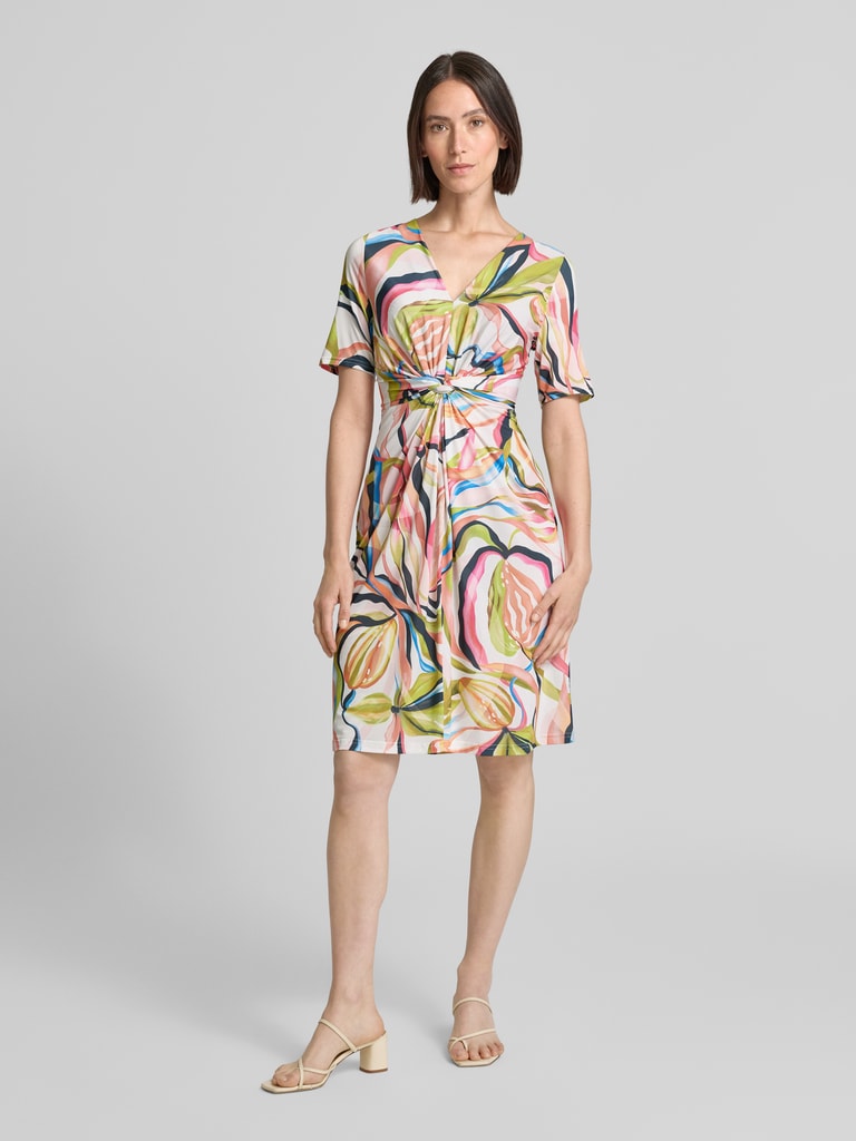 ROBE LÉGÈRE Knielange jurk met knoopdetail in oranje online kopen | P&C