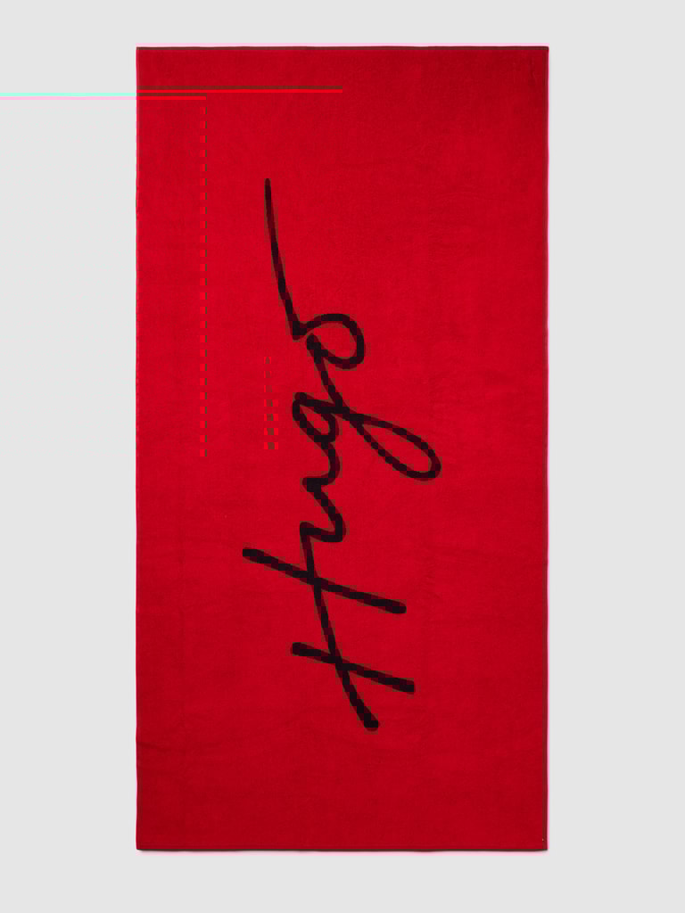 HUGO Handdoek met labeldetail in rood online kopen | P&C