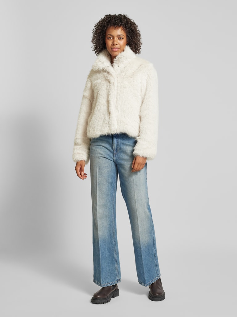 Vero Moda Regular fit jack van imitatiebont met opstaande kraag, model ...