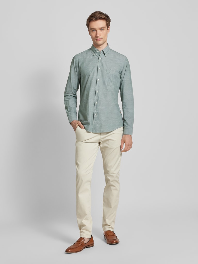 BOSS Orange Slim Fit Freizeithemd mit Button-Down-Kragen Modell ...