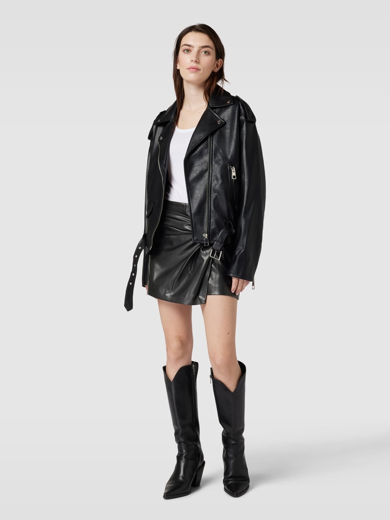 Mango Minirock in Leder-Optik Modell 'CAIRO' (black) online kaufen