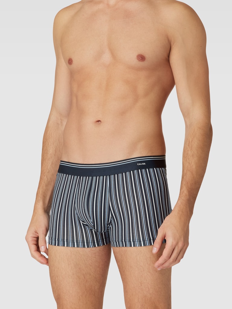 Calida Boxershort met all-over motief, model 'Cotton Code' in blauw online kopen | P&C