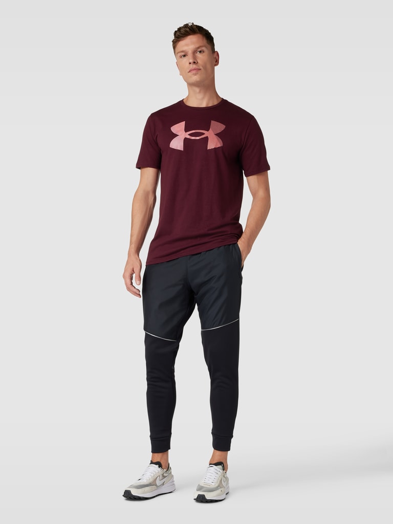 Under Armour T-Shirt mit Label-Print (bordeaux) online kaufen