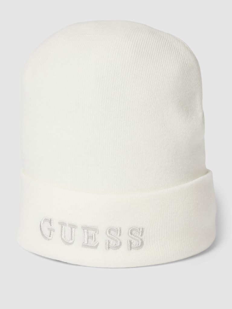 Guess Beanie in Strick-Optik (hellgrau melange) online kaufen