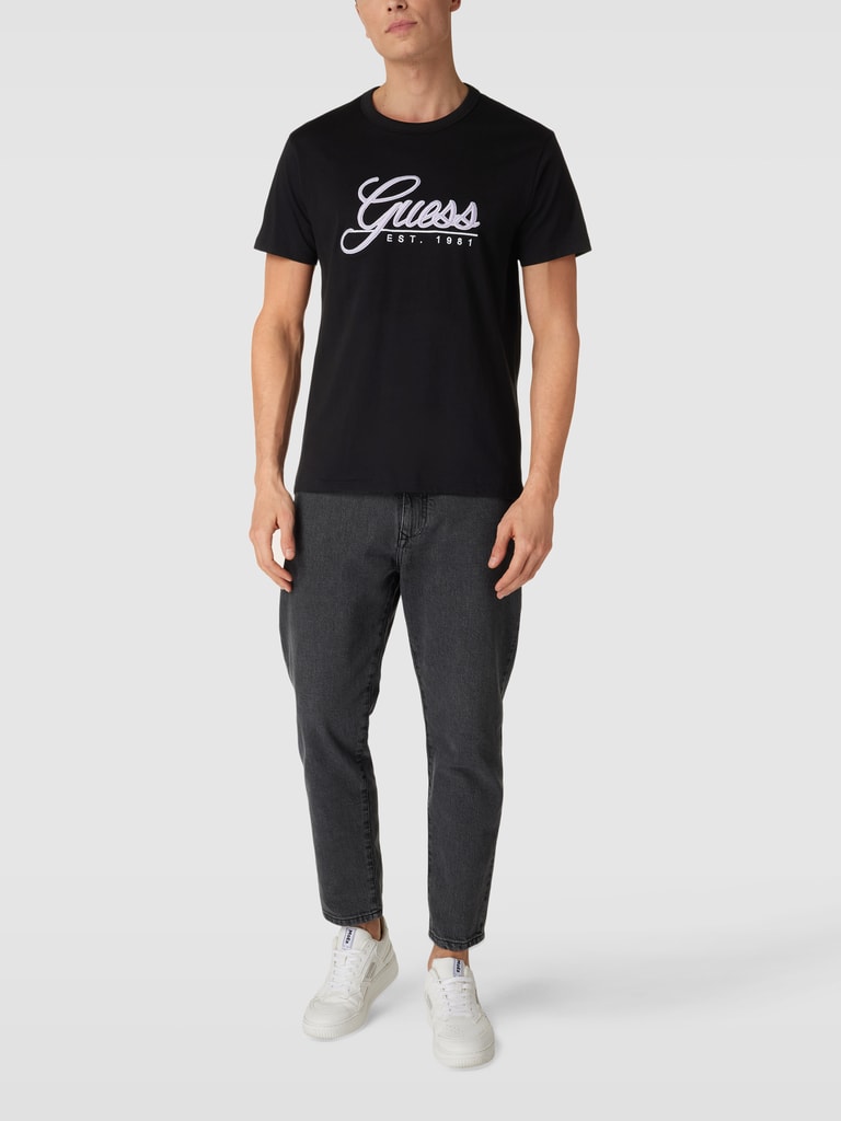 Guess T-Shirt mit Label-Stitching (black) online kaufen
