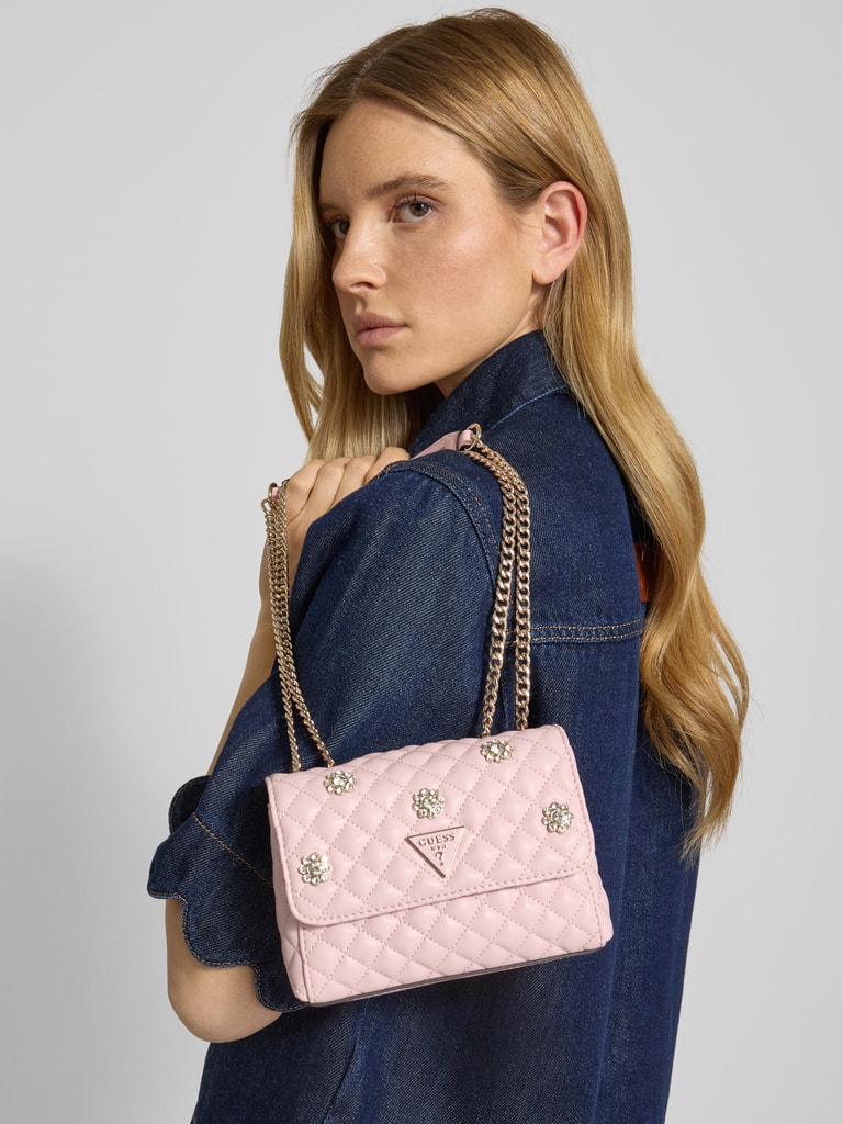 Guess Handtasche mit Steppnähten Modell 'EVERLEE' (rose) online kaufen