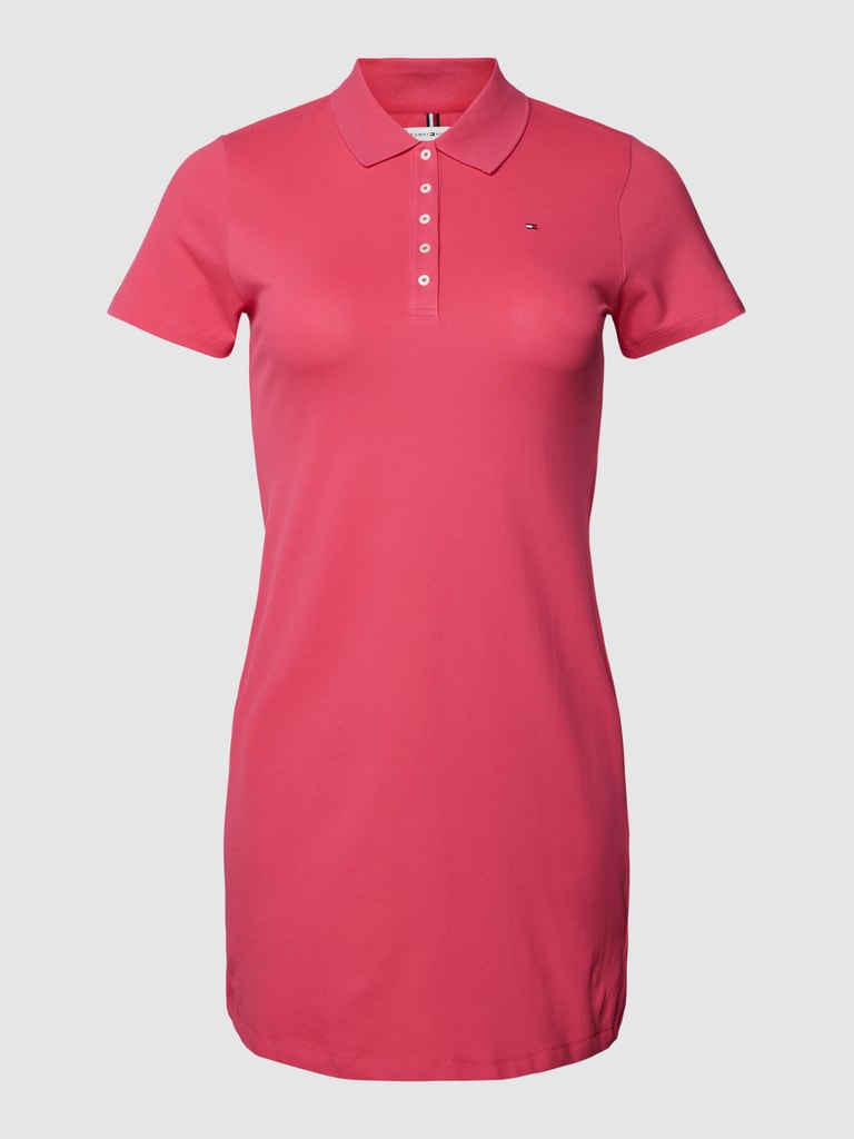 Tommy Hilfiger Curve Polokleid mit Label-Stitching Modell 'PIQUE' (pink ...