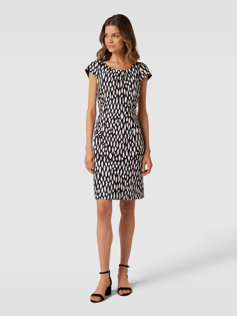 COMMA Minikleid mit Allover-Muster (black) online kaufen