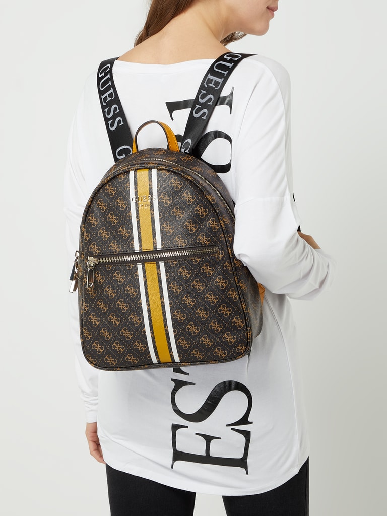 Guess Rugzak met logomotief, model 'Vikky' in middenbruin online kopen ...