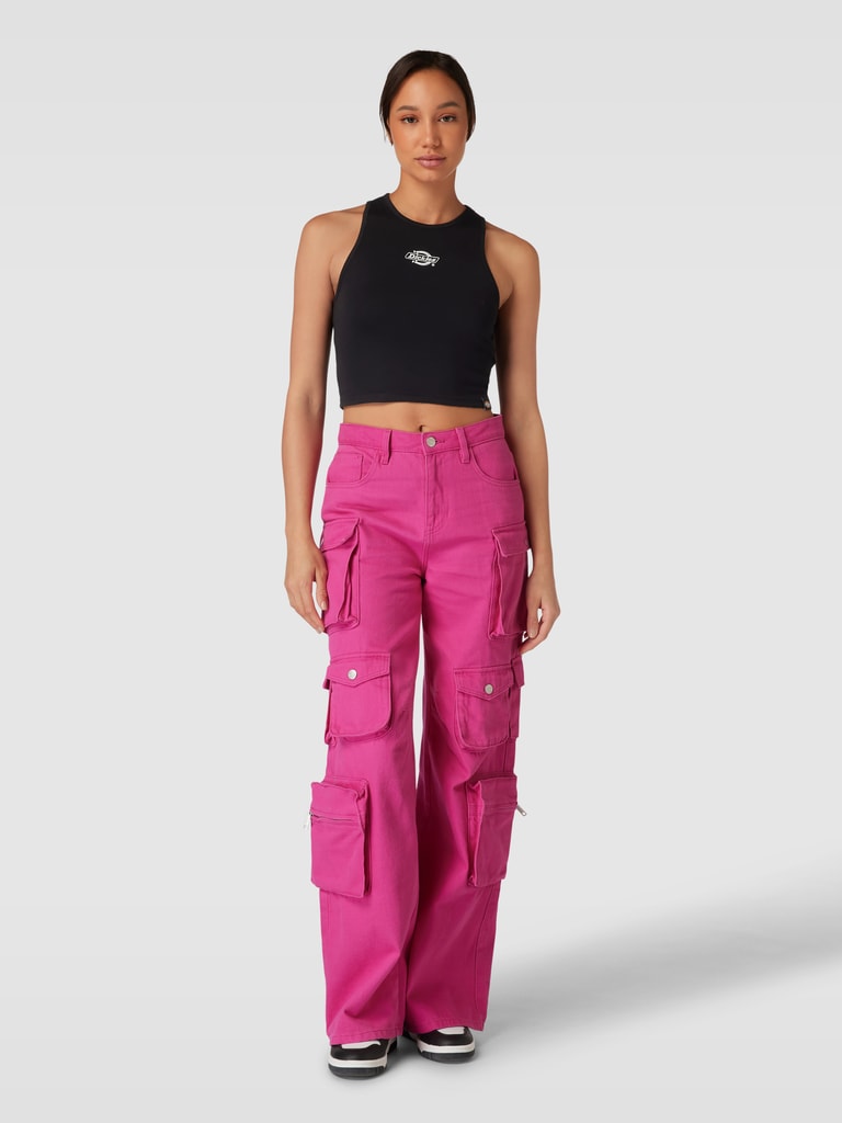 Dickies Top mit Label-Print Modell 'POWERS' (black) online kaufen