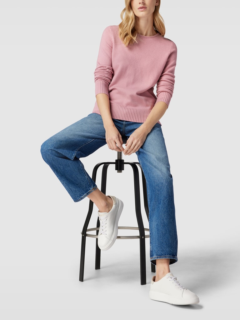 Montego Longsleeve mit gerippten Abschlüssen (altrosa melange) online ...