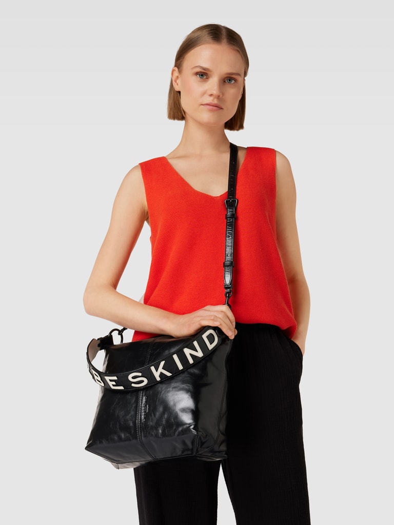 LIEBESKIND BERLIN Handtas met labeldetail, model 'AISSA' in zwart ...