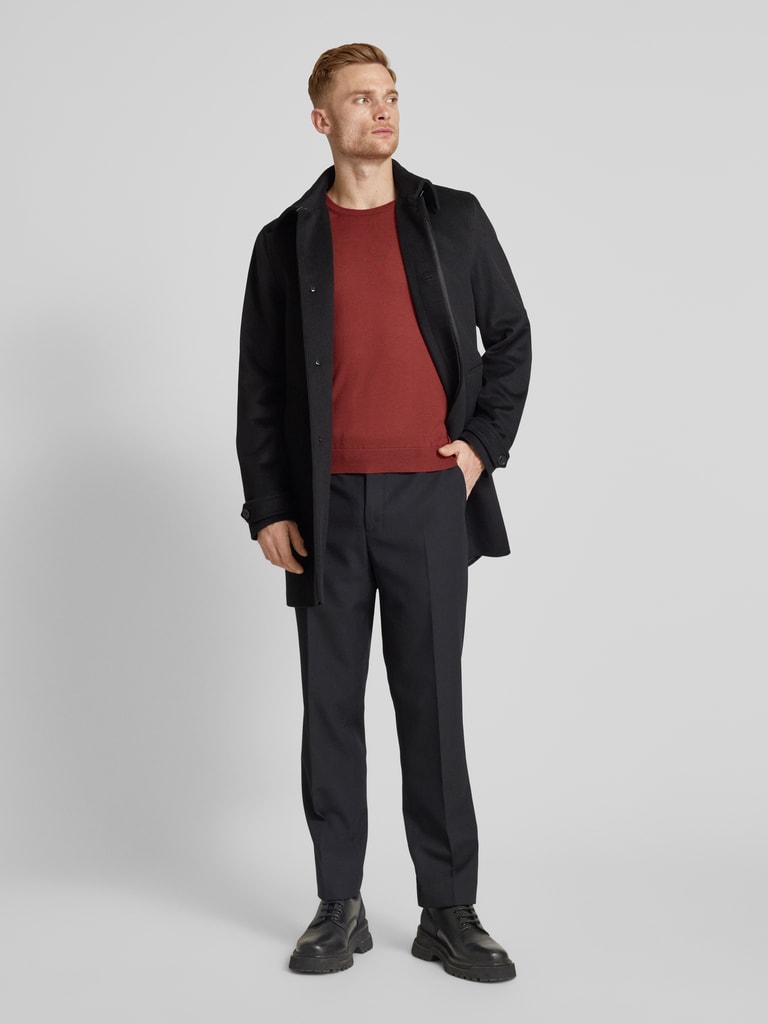 BOSS Wollpullover aus Schurwolle mit Label-Detail Modell 'Leno' (rot ...