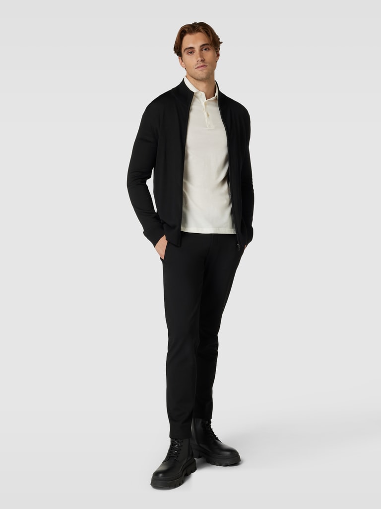 JOOP! Collection Strickjacke mit Stehkragen Modell 'Davis' (black ...