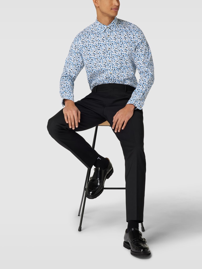 Jake*s Business-Hemd mit Allover-Design (weiss) online kaufen